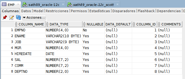Crear una tabla a partir de una consulta en Oracle – SCyASIG