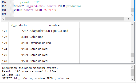 SQL básico. Operadores en la cláusula Where (segunda parte). – SCyASIG