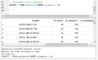 SQL básico. Consultar los datos de una tabla. – SCyASIG