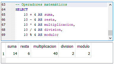 SQL básico: Operadores y funciones matemáticas. – SCyASIG
