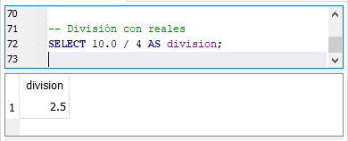 SQL básico: Operadores y funciones matemáticas. – SCyASIG
